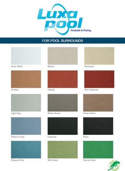 Poolside Colour Chart - Colormaker Industries